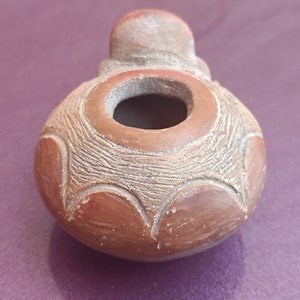 Valdivia Culture Vessel Figurine, Handmade Clay Pre-columbian Figure ...