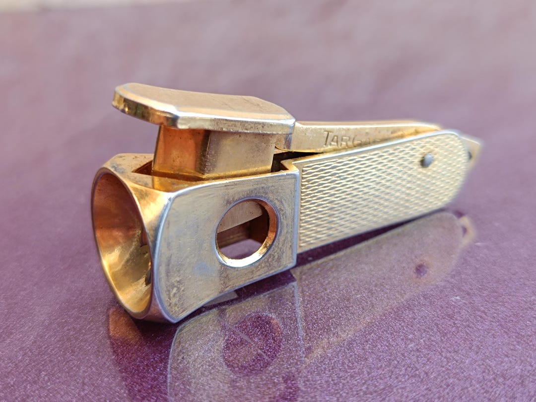 1980 Tar Gard Gold Filled Cigar Cutter, Vintage Cigar Clipper, Retro ...