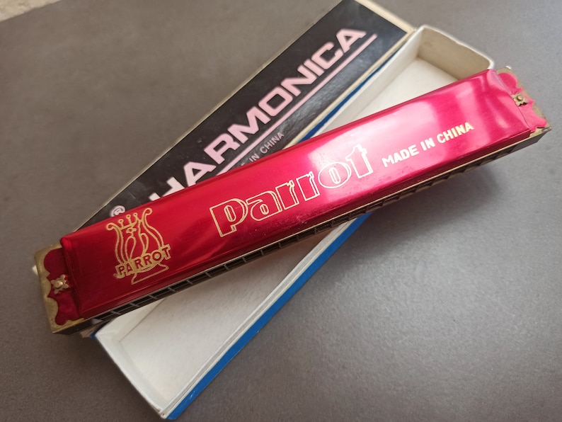 Harmonica Parrot Vintage Harmonica in Original Box Blessing - Etsy