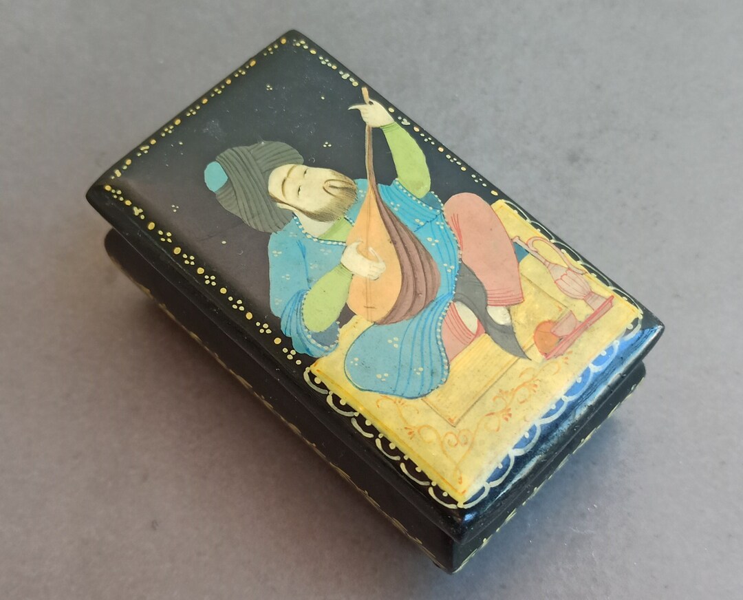 1950 Palex Thousand and One Nights Hand Painted Box, Hand Painted ...