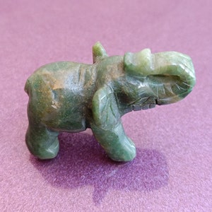 Jade Elephant, Vintage Genuine Jade Elephant, Jade Statue, Jadeite ...