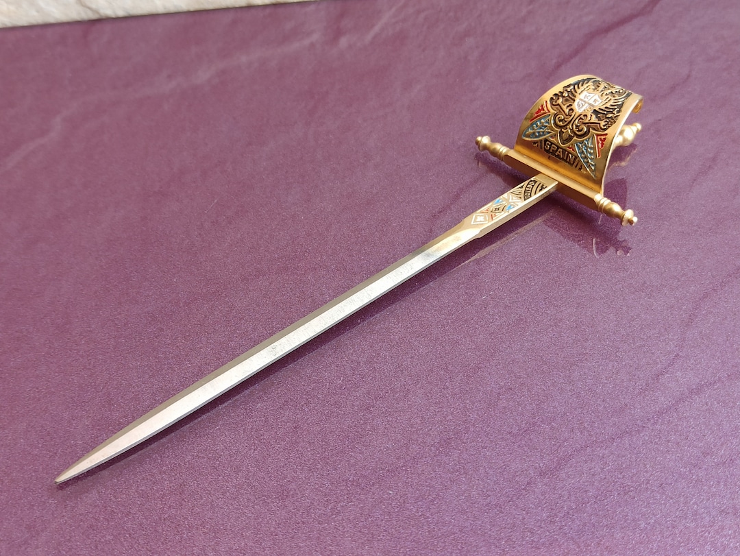 Toledo Sword LETTER OPENER, Old Letter Opener, Bronze Letter Opener ...