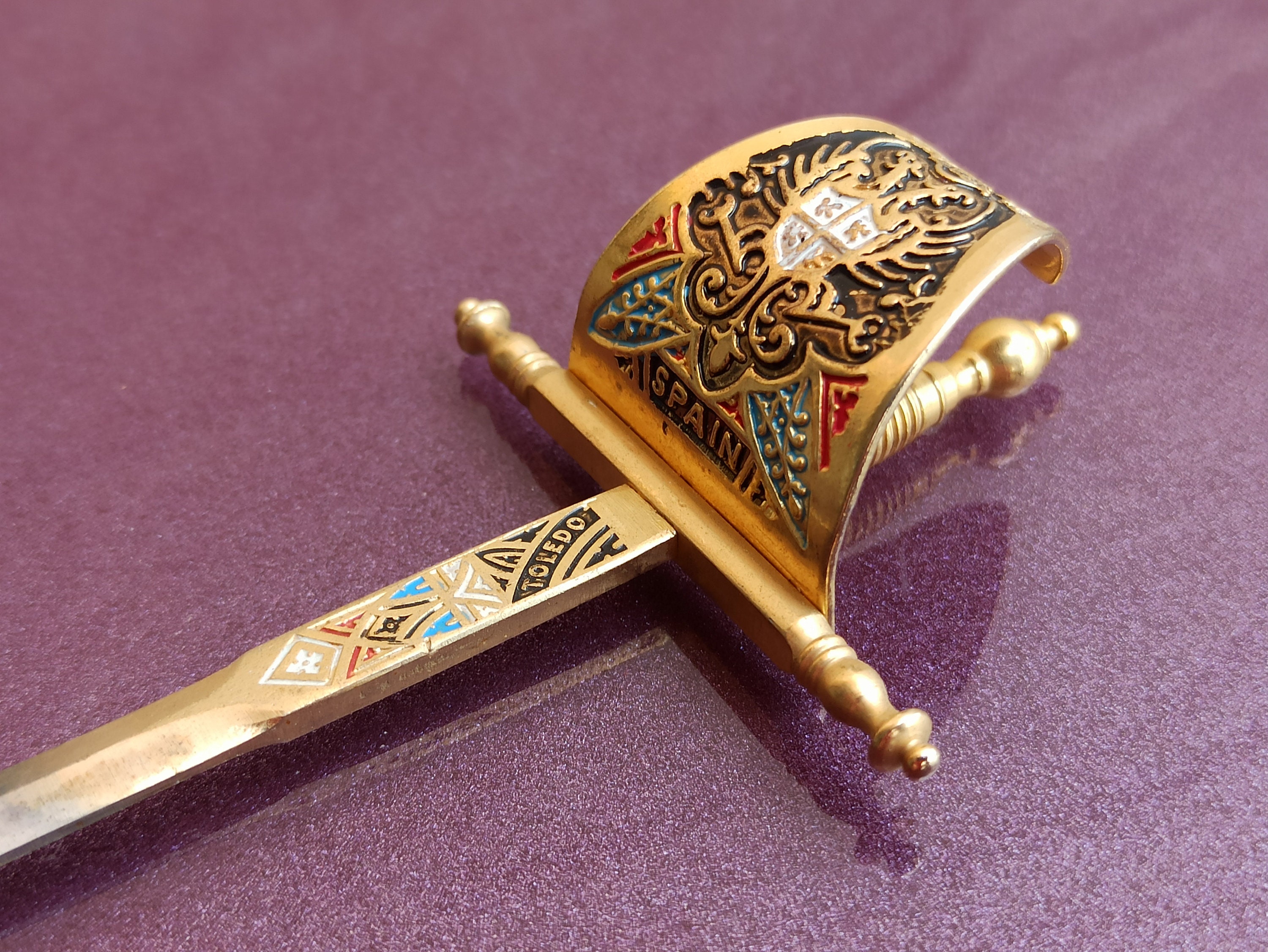 Toledo Sword LETTER OPENER, Old Letter Opener, Bronze Letter Opener ...