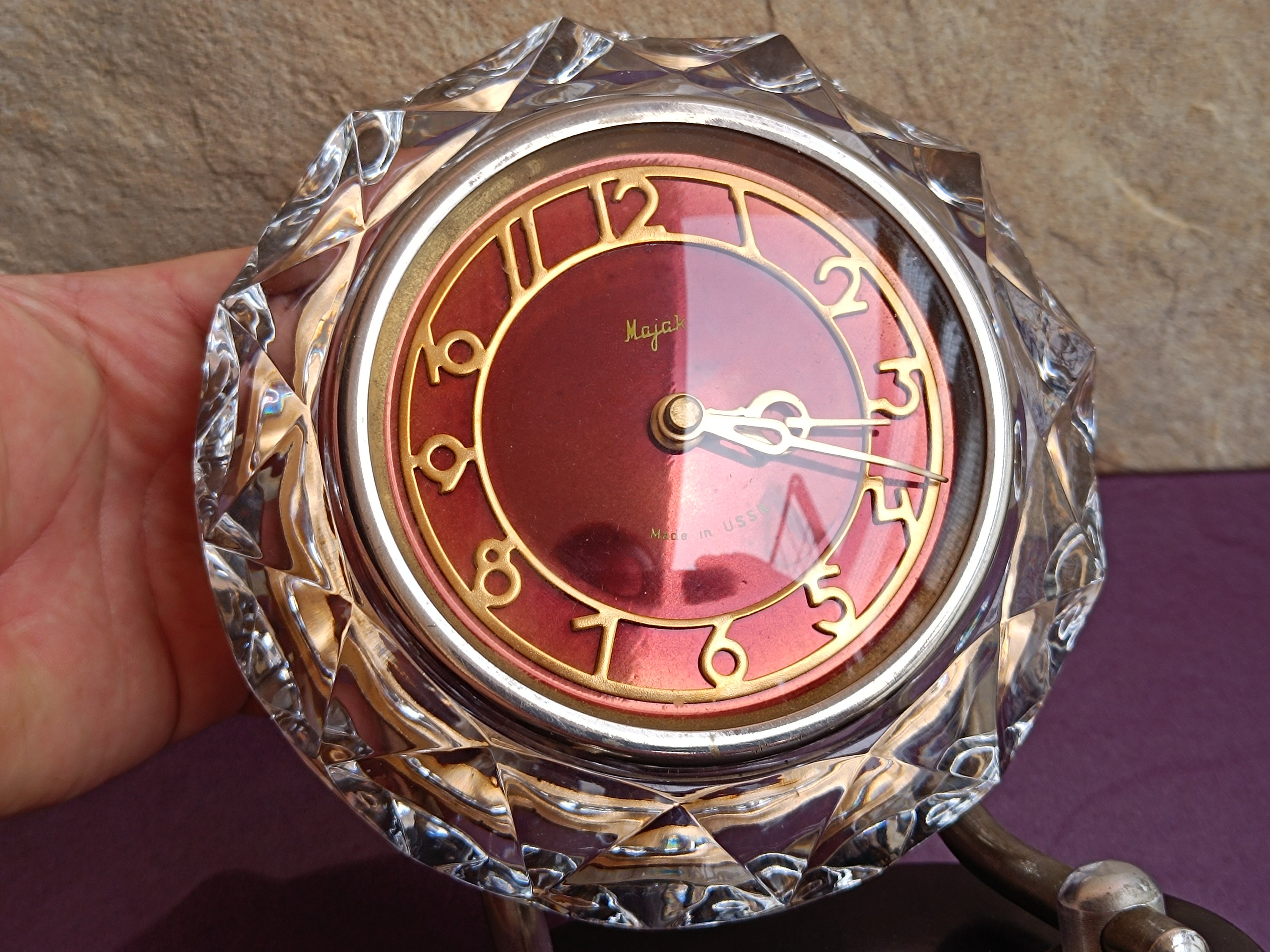 1970 USSR MAJAK Clock, Vintage Mechanical, Vintage Friendship Alarm ...