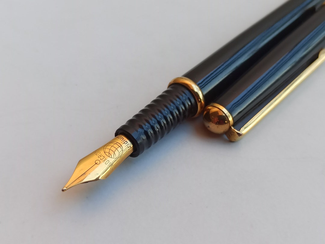 INOXCROM Vintage Gold Filled Fountain Pen, Fountain Pen, 1980 Fountain ...