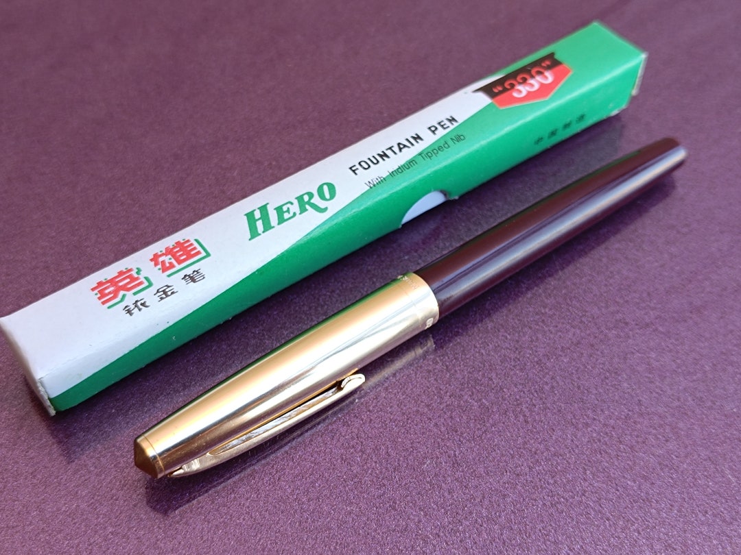 1970 HERO 330 Fountain Pen, Collectible Pen, Gift Pen, Gold Filled ...