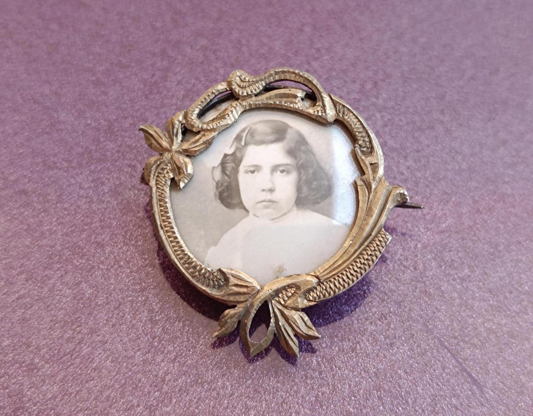 1930s Silver Photo Frame Brooch, Silver Brooch, Silver Photo Brooch ...