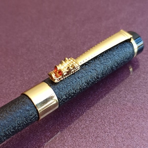 Dragon Fountain Pen, Genius Iridium Gold Plated Fountain Pen, Vintage ...