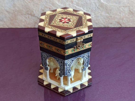 Handmade Box, Vintage Jewellery Box, Spain Retro Box,… - Gem