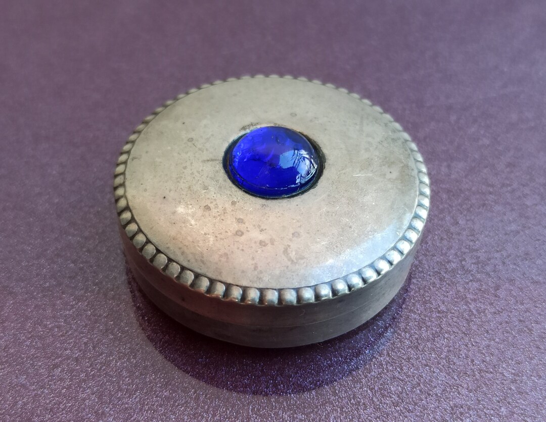 1930 Silver 915 Pill Box, Vintage Pill Box, Pill Box, Retro Pill Box ...