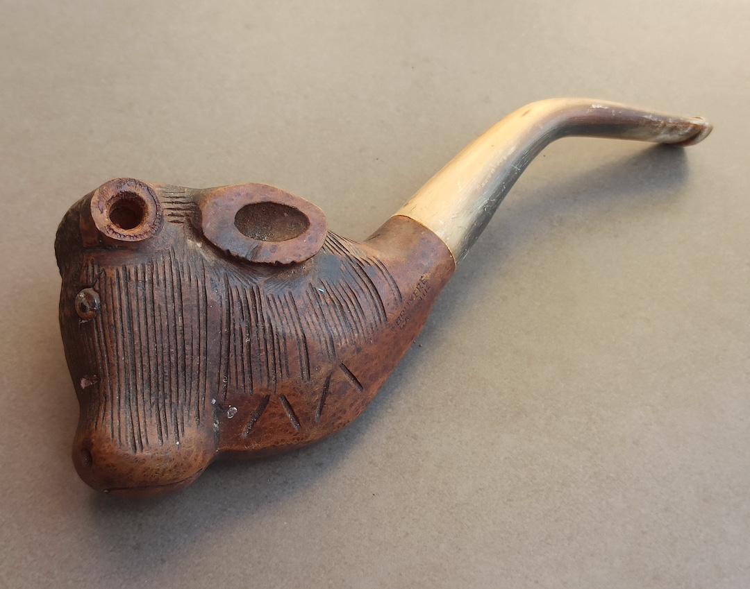 BRUYERE Garantie Bull Head Pipe, Bull Briar Pipe, Briar Pipe, Antique ...