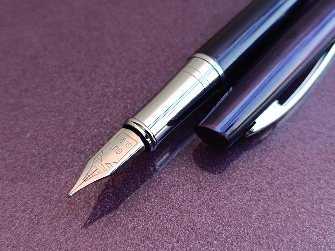 Gui Guan Fountain Pen, Gift Personalized, Gold Plated, Vintage Fountain ...