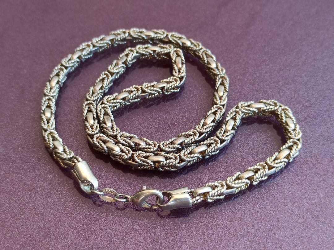 925 Silver Foxtail Necklace, Sterling Silver Chain, Sterling Silver ...