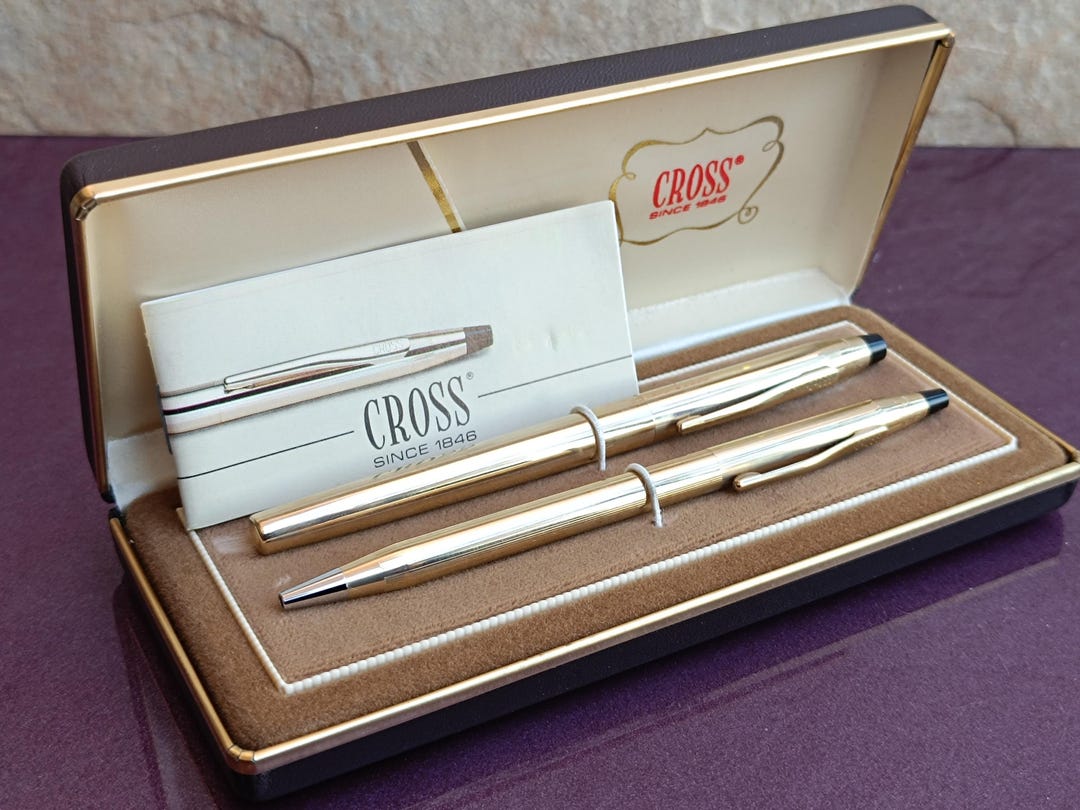 10k Rolled Gold CROSS Certificated Ballpoint Pens, Cross Ballpoint Pen ...