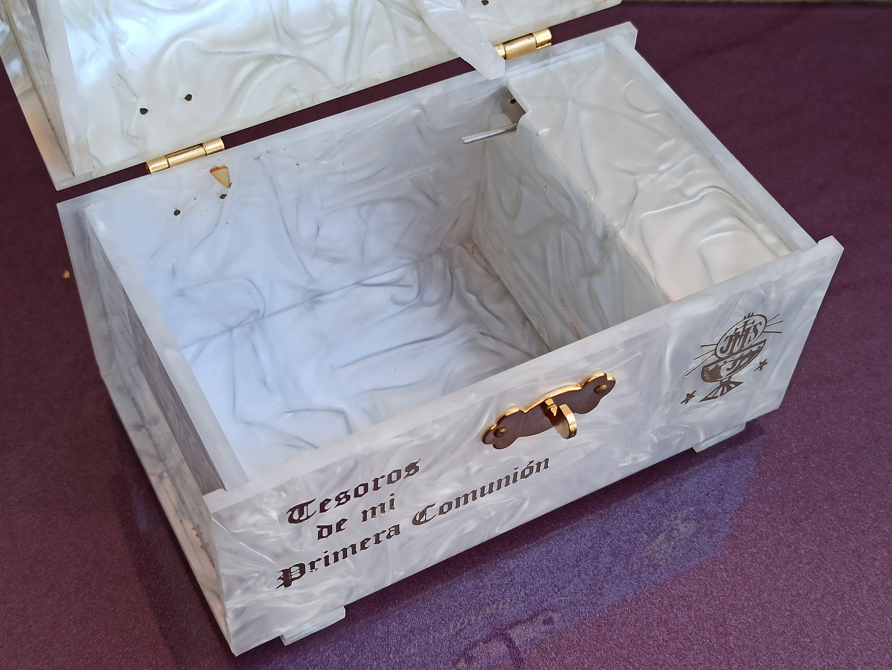 Religious Music Box, Primera Comunion, First Communion, Antique Music ...
