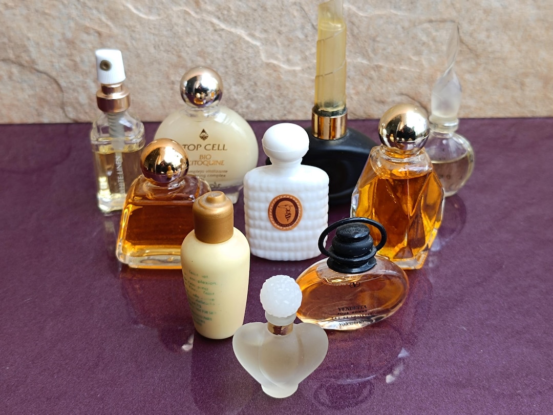 Set of 10 Perfumes Mini and Cream, Perfume Miniatura, Miniatura Splash ...