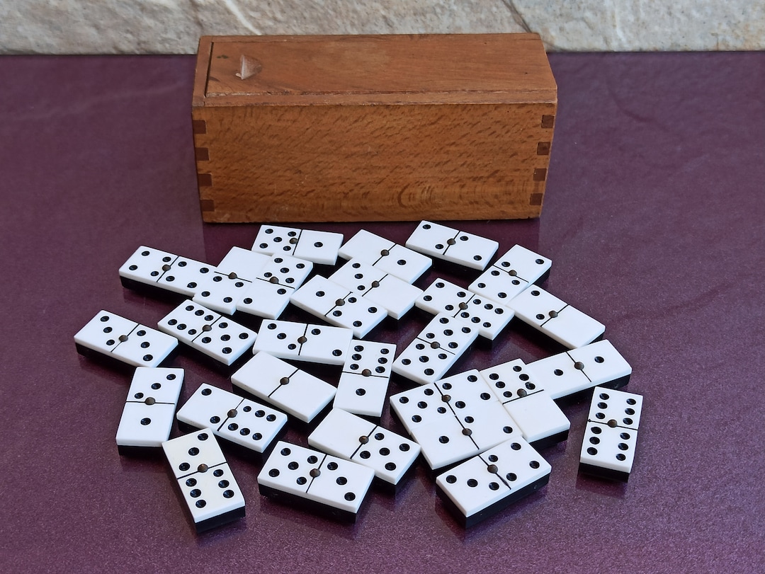 1950 Small Dominoes Board Game, Vintage Domino, Vintage Game, Dominoes ...