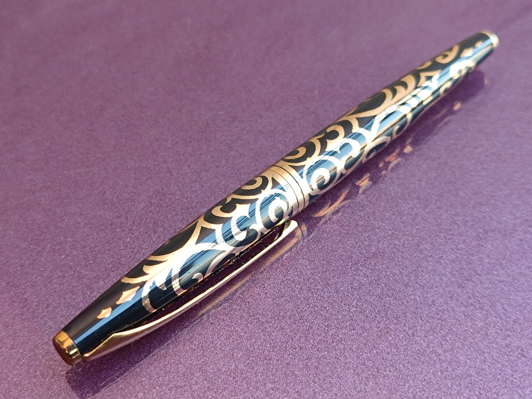 18K GP Fountain Pen, Gold Filled Fountain Pen, Nib 18K GP, Vintage ...