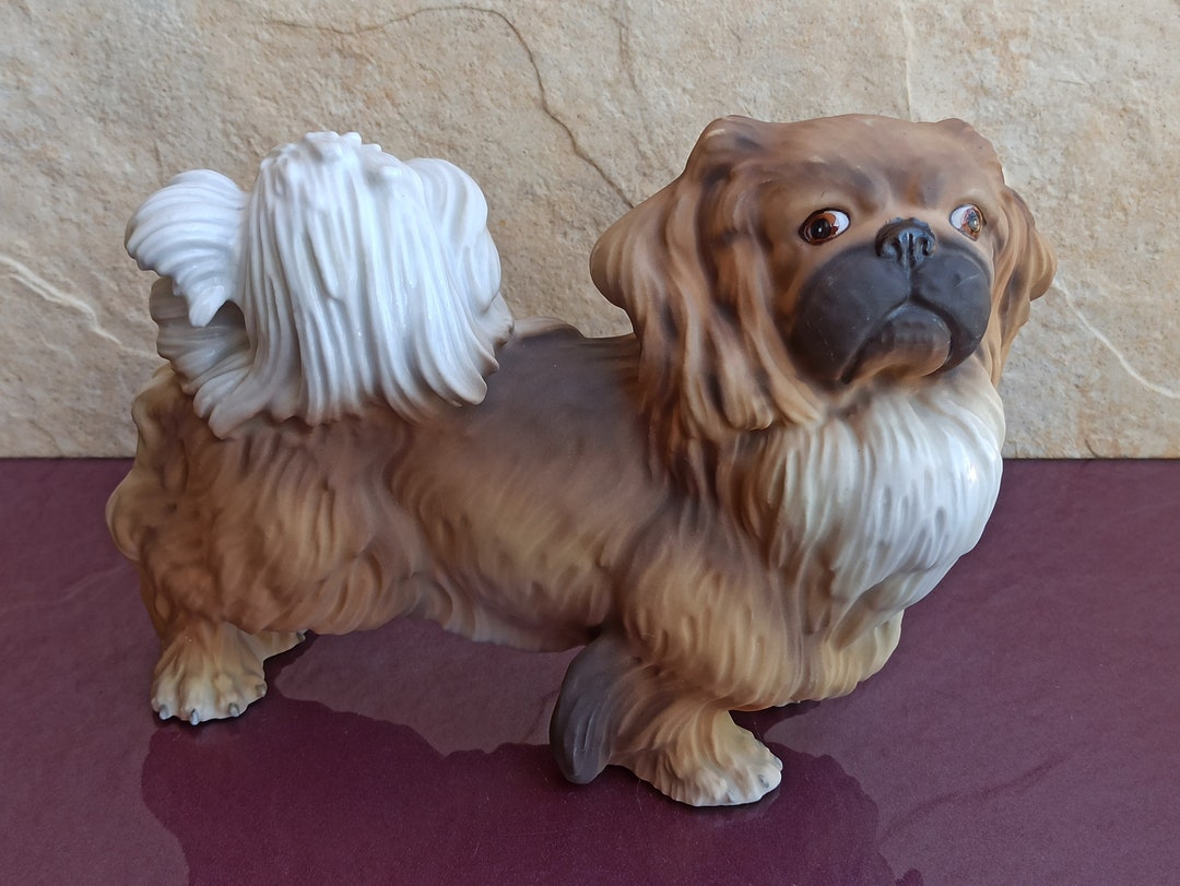 C MARTINU Porcelain Pekingese, 1960 Dog Figure, Porcelain Pekingese ...