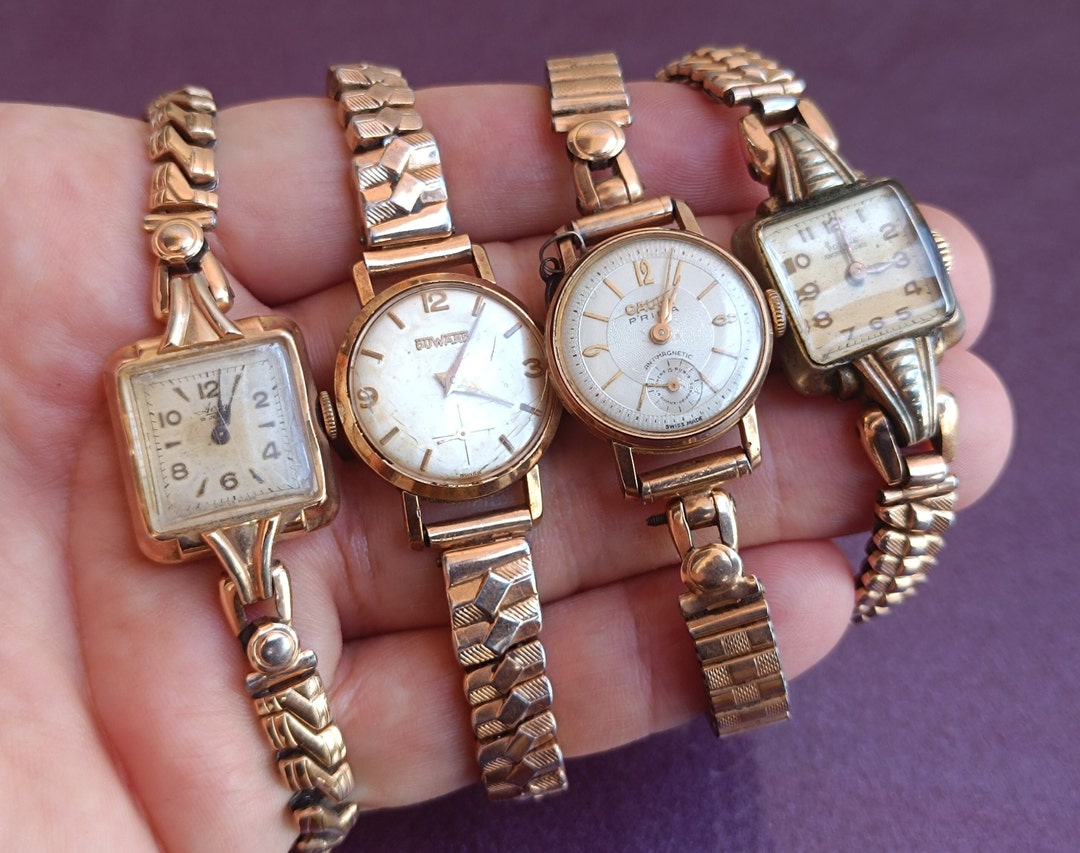 1950s Gold Filled Swiss Watches, 15 Rubis Watch, Gold Filled Watch ...