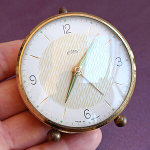 1940-50s EMES Germany Vintage Alarm Clock With Mechanical Mechanism ...