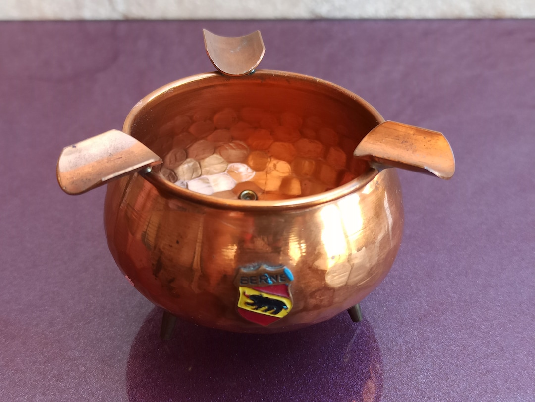 Vintage Swiss Ashtray, Vintage Metal Ashtray, Swiss Ashtray, Antique ...
