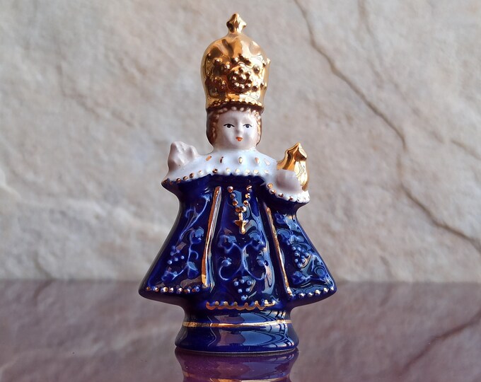 Aureta Figural Infant Jesus of Prague, Miniature Religious Statue, Made ...