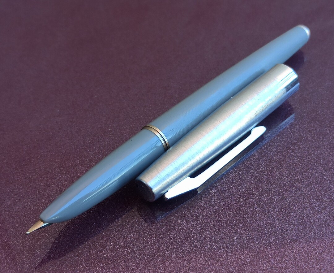 Vintage Fountain Pen, Collectible Pen, Gift Pen, Gray Fountain Pen ...