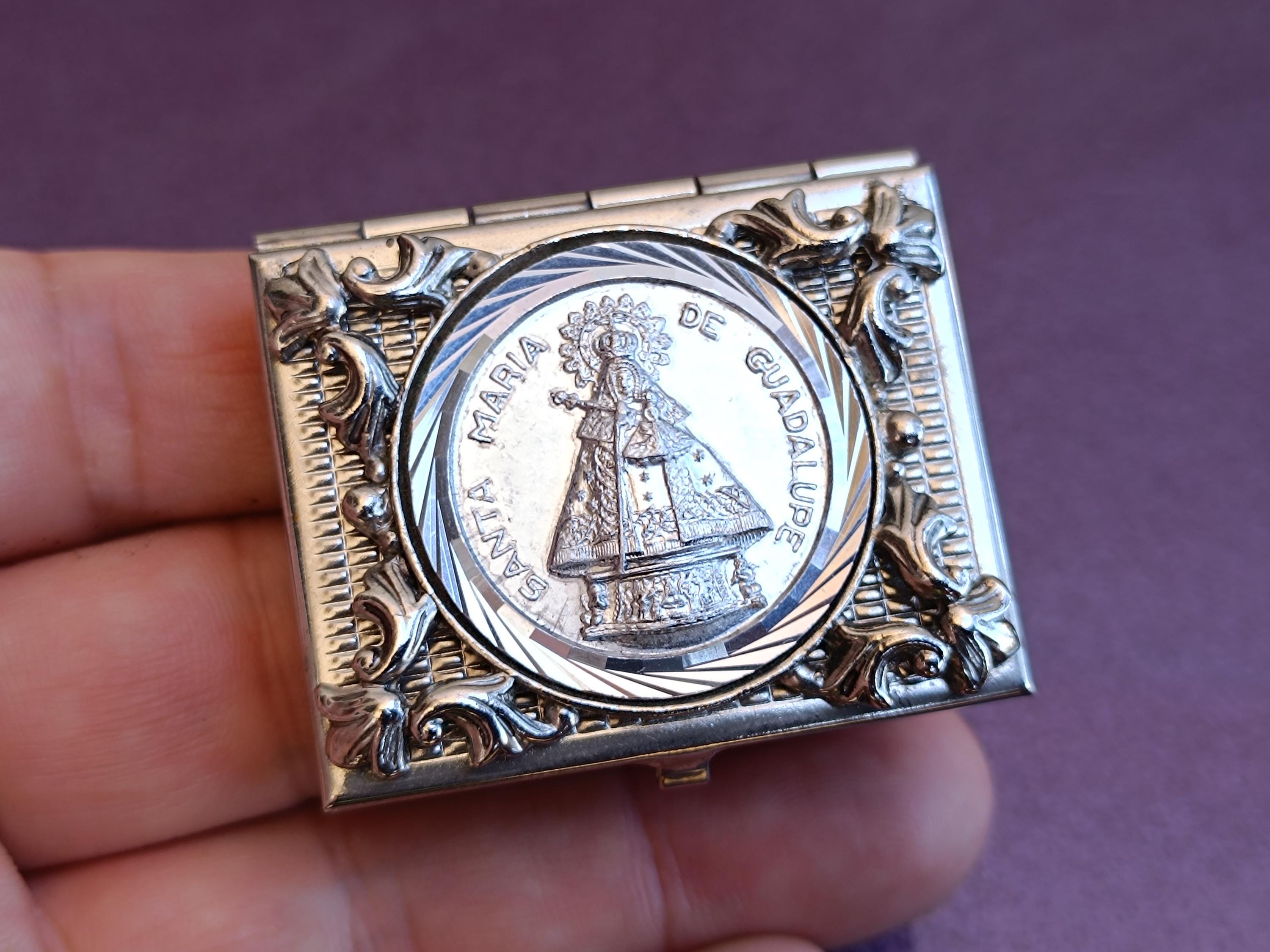 1980s Santa Maria De Guadalupe Pill Box, Virgin Guadalupe Pill Box ...