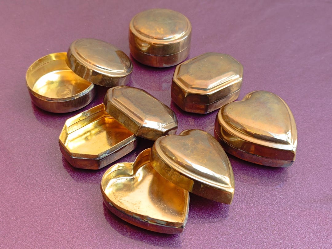 Brass Pill Box, Vintage Pill Case, Cool Pill Case, Small Pill Box, Pill ...