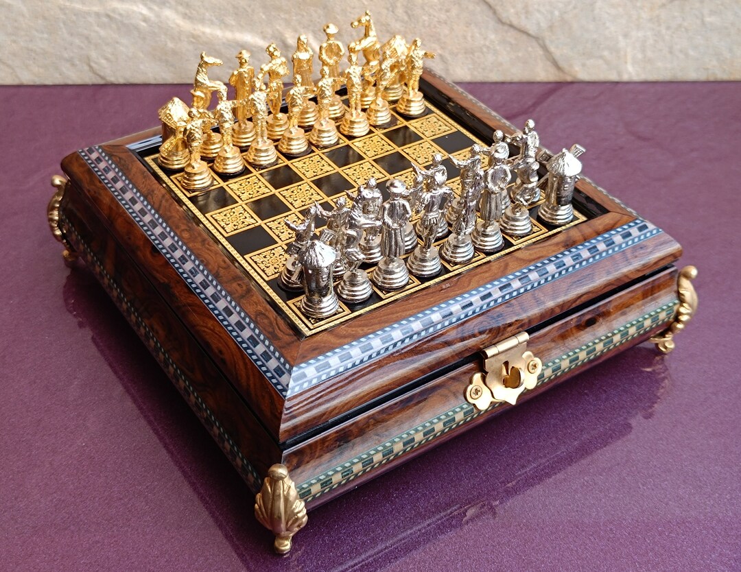 24k, 18k Gold Filled CREDAN CHESS, Damascene Decorative Chess Toledo ...