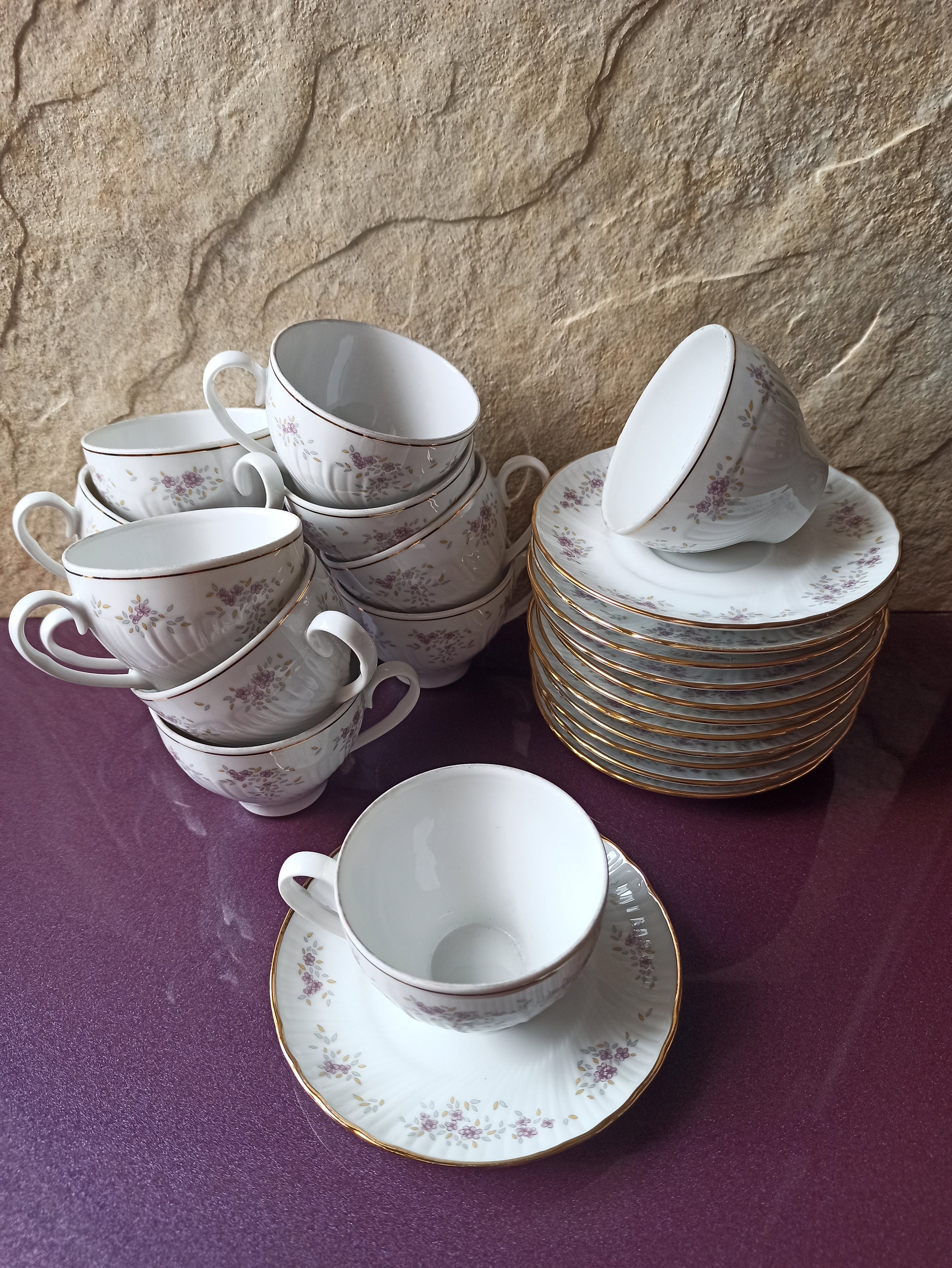 Servicio de té set de taza y plato servicio español vintage | Etsy