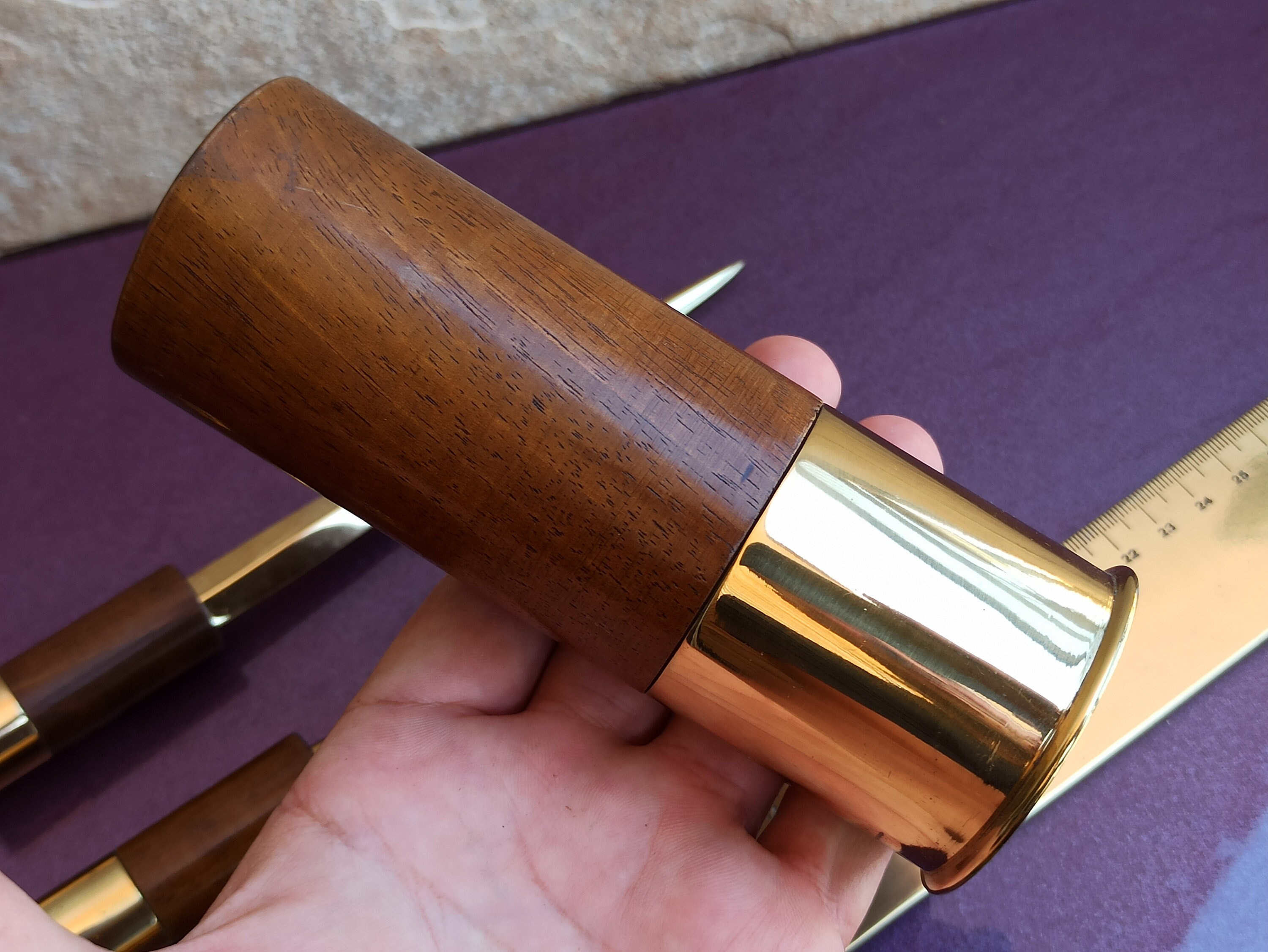 Rare VALENTI Gold Filled Office Set Magnifying Glass Ruler - Etsy