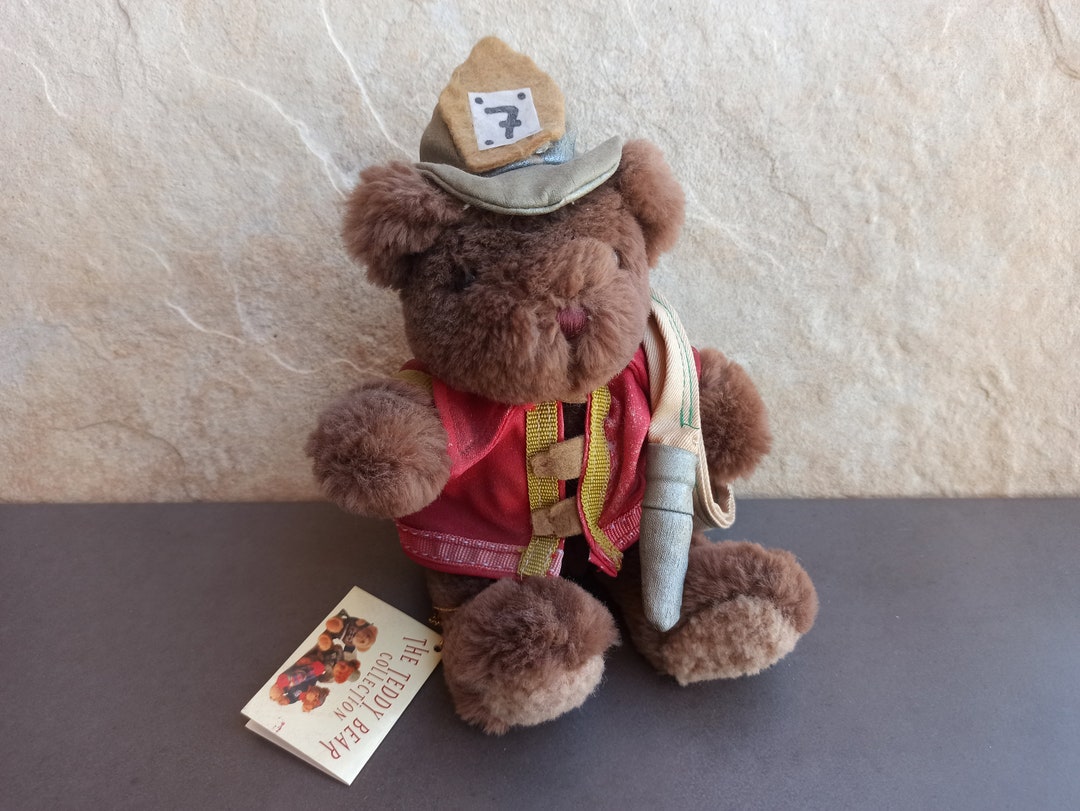 Original Fireman Teddy Bear, Original Soft Plush Toy, Captain Teddy ...
