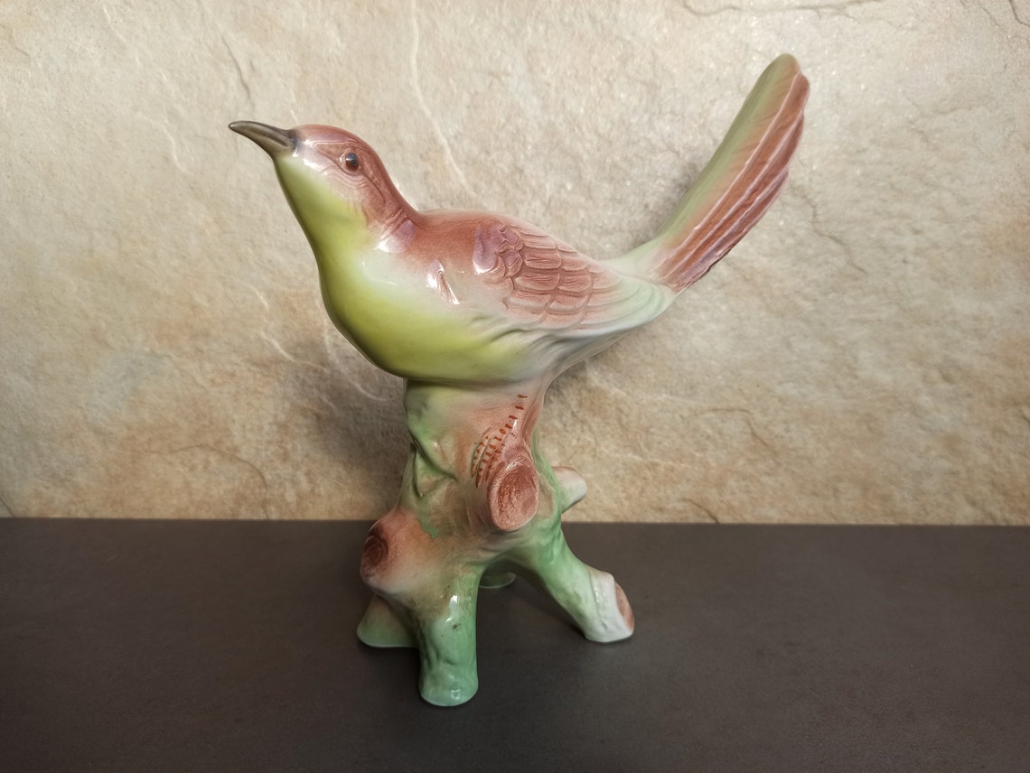Porcelain Bird Figurine Bird Vintage Porcelain Spain | Etsy