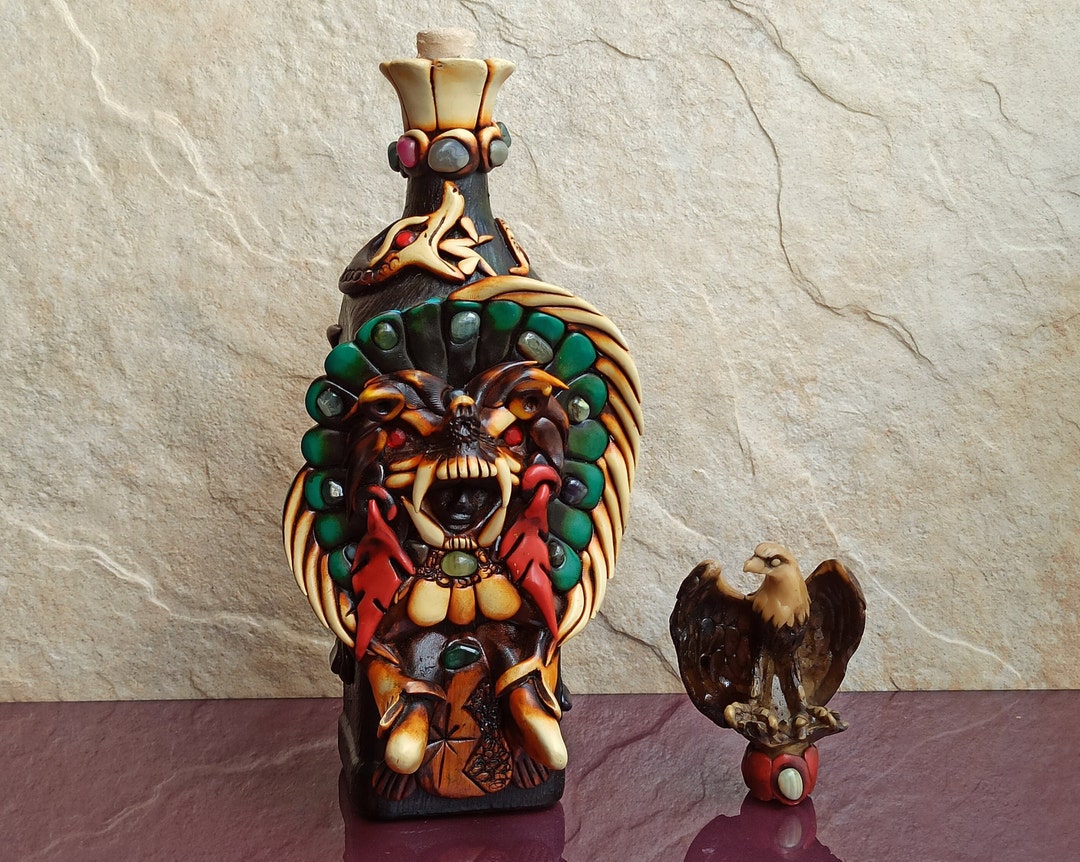 Mexican Aztec Bottle Mayan Folk Art for Restoration Ceramic - Etsy
