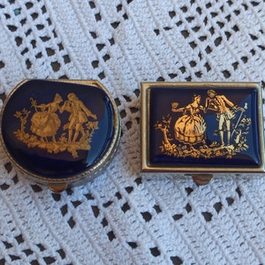 LIMOGES Pill Box Set of 2, Vintage Pill Box, Mini Box, France Retro Box ...