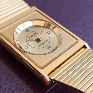 SUZUKI Gold Filled Mechanical Watch, Vintage Watch, Gold Plated Watch ...
