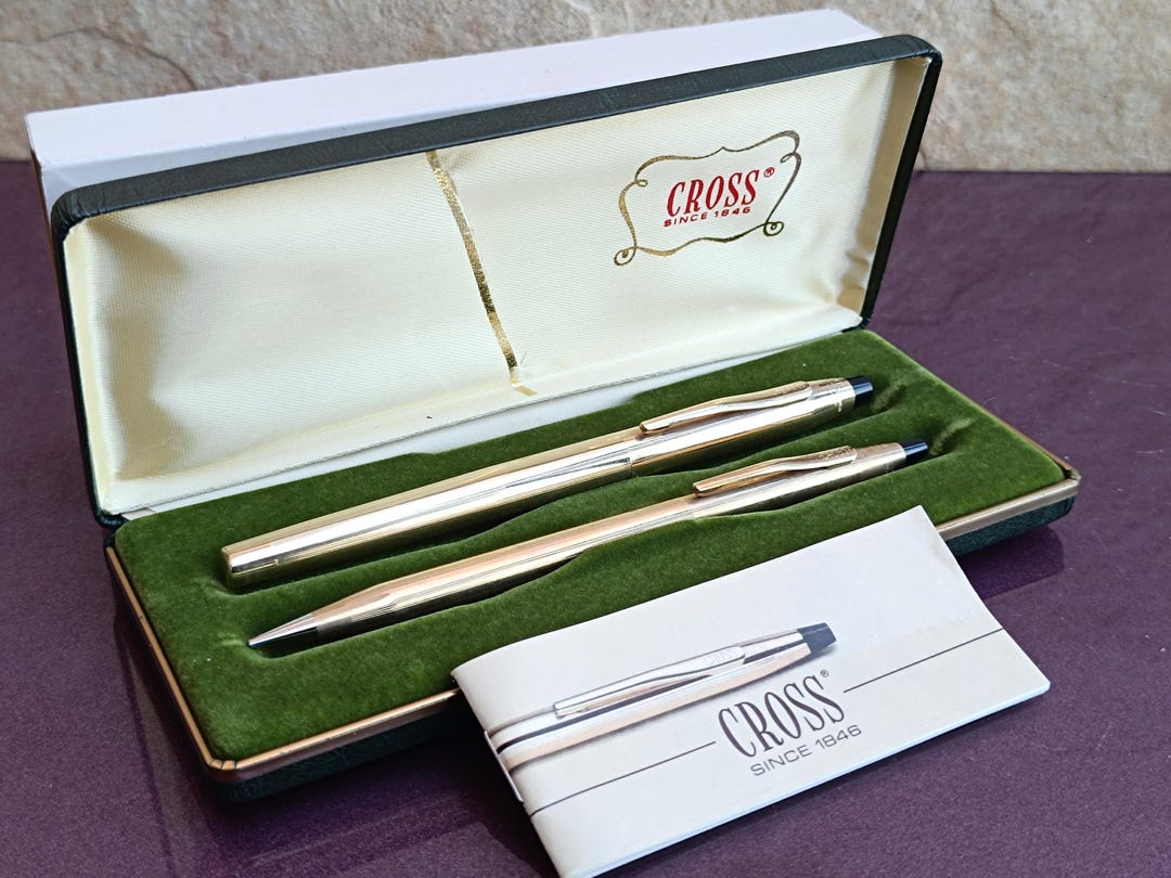 1/20 10k Rolled Gold CROSS Certificated Ballpoint Pen and Pencil, Cross ...