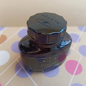 Antique 1950 Ink Inkwell Parker, Black Decoration, Vintage Ink, Inkwell ...