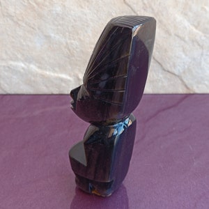 1970 Aztec God of Health and Medicine, Black Obsidian Figure ...