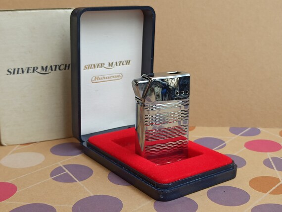 Vintage SILVER MATCH Lighter Antique 1970 Pocket Lighter - Etsy