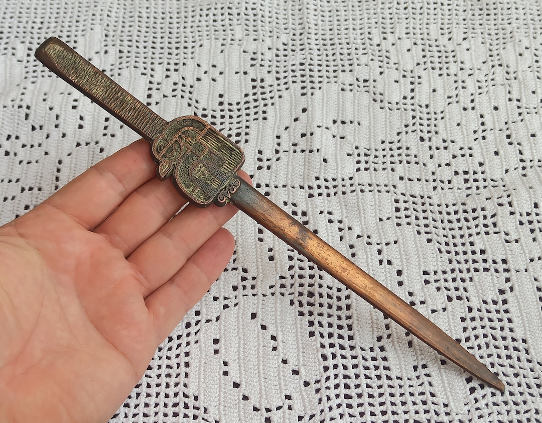 RA Letter Opener, Egyptian Style, God Ra Brass Letter Opener, Depicting ...