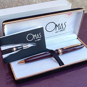 1980 OMAS EXTRA Ballpoint Pen, Vintage Ballpoint Pen, Gold Filled Ballpoint Pen, Retro Ballpoint ...