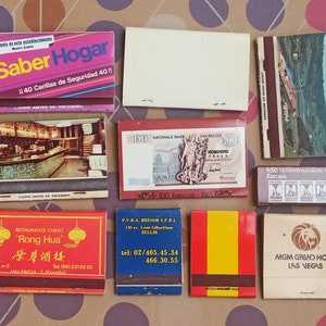 Set of 10 MATCHBOX 1980, Antique Matches, Various Design, Made in Spain ...