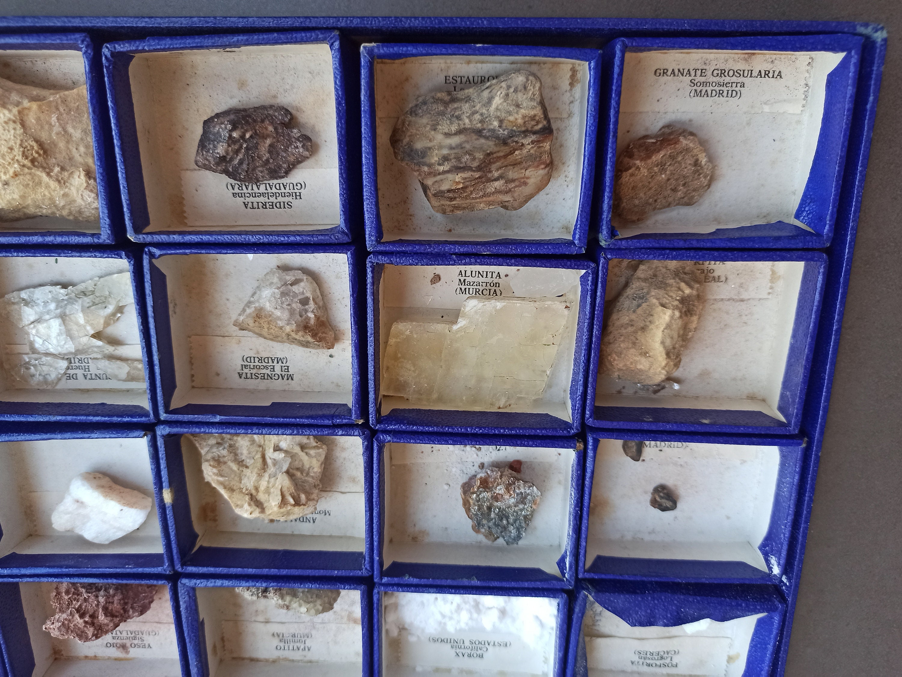 Antique Minerals Collection Rock Set Fossil and Mineral Set - Etsy