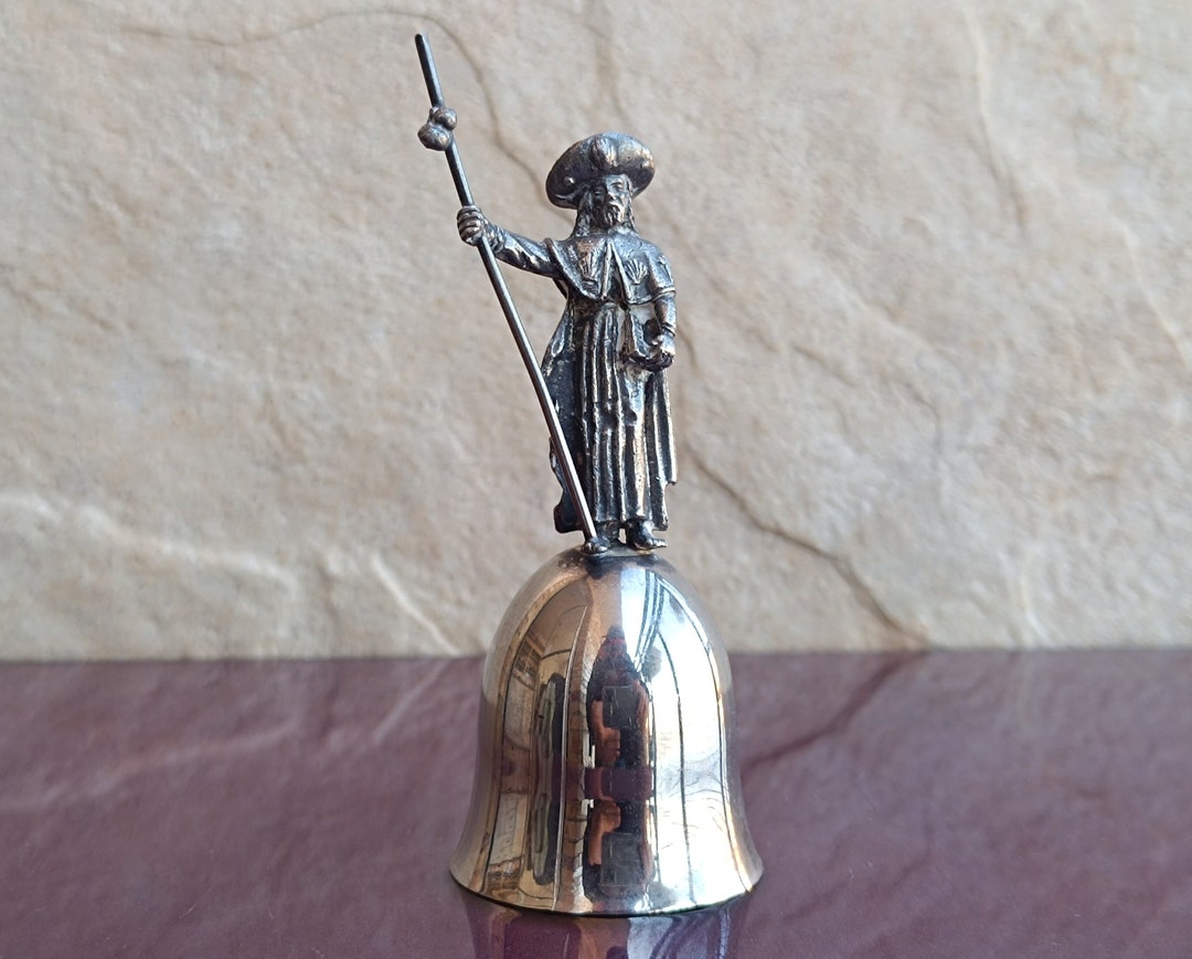 1970 Silver Plated Saint Santiago De Compostela Bell, Alpaca Bell ...