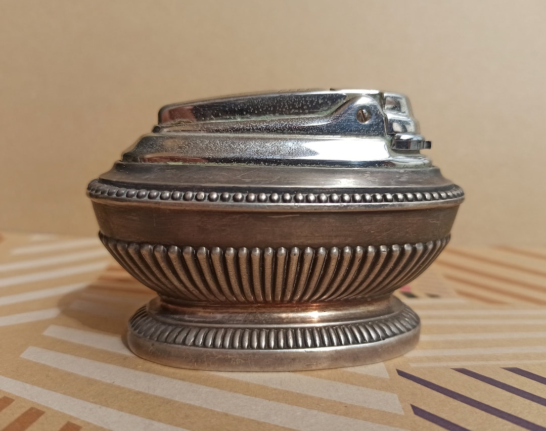 RONSON Silver Plated Desktop Lighter, Ronson Lighter, Original Vintage ...