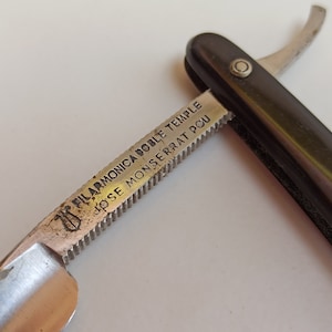 1950 Razor FILARMONICA DOBLE TEMPLE, Jose Montserrat Pou, Barber Hand ...