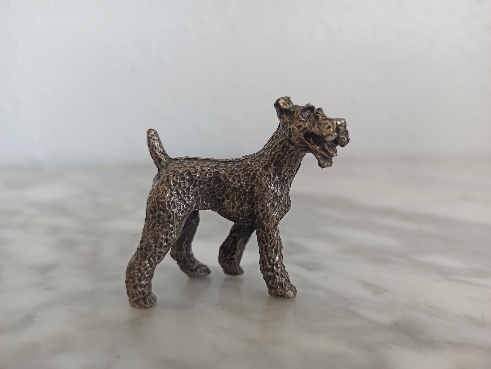 Miniature Dog Statue 925 Silver Plated Dog Miniature Vintage | Etsy